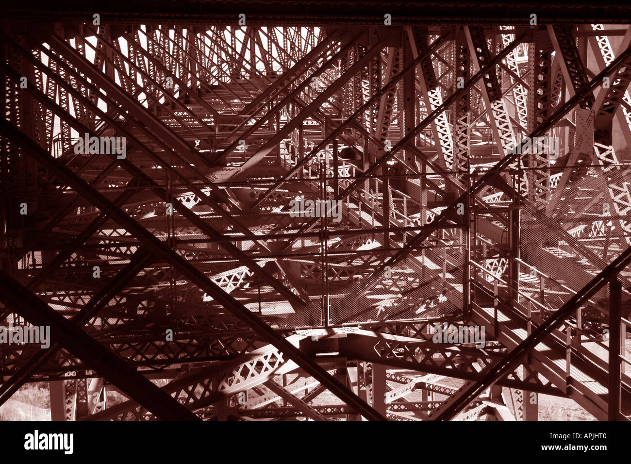 structural view underneath Golden Gate Bridge San Stock Photo - Alamy