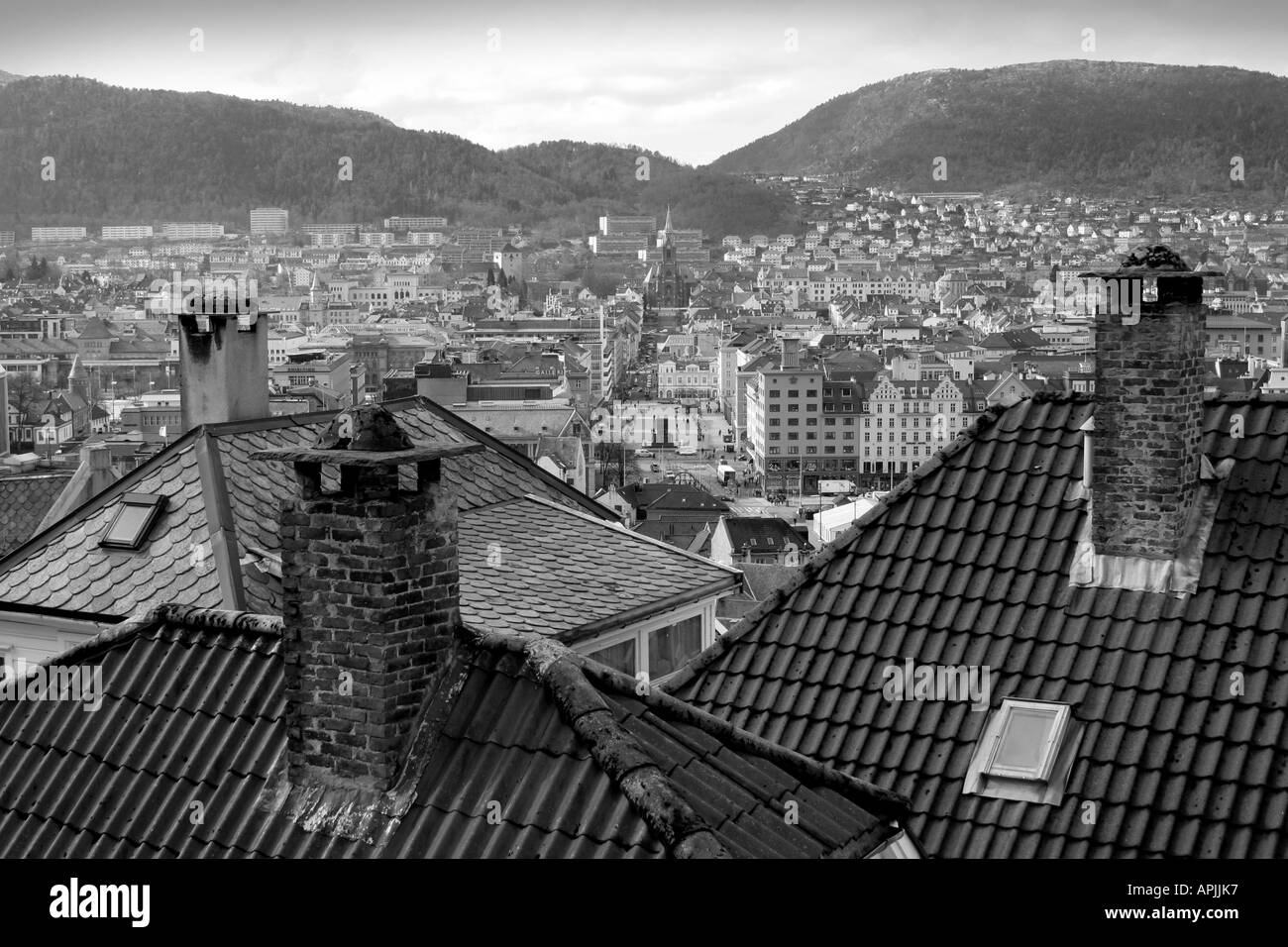 Overlooking hills Black and White Stock Photos & Images - Alamy