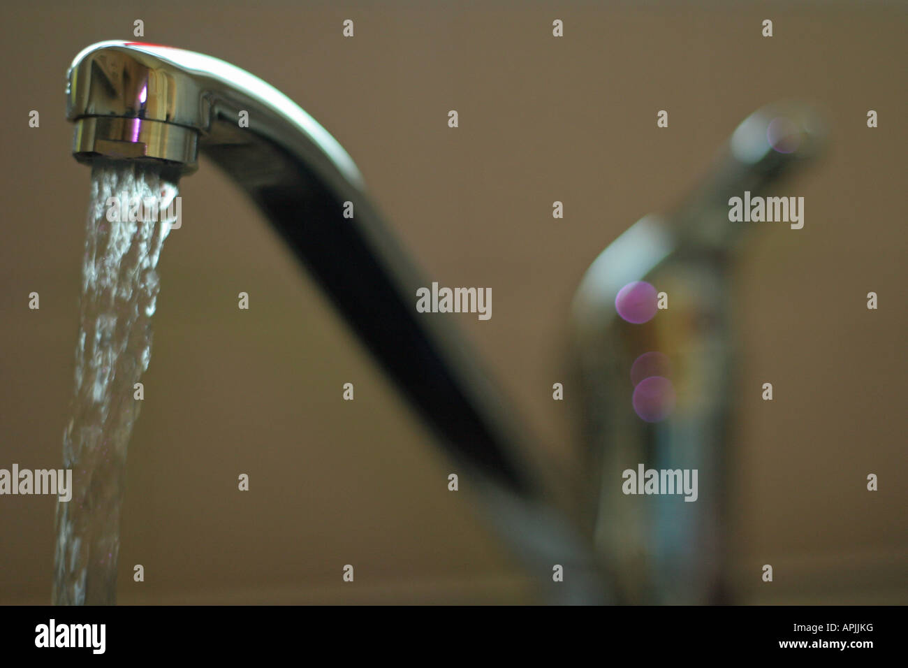 Tap with Running Water Stock Photo - Alamy