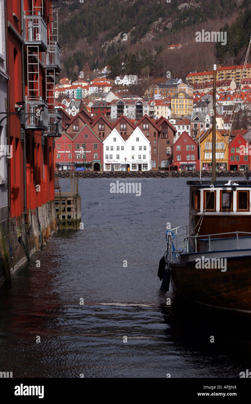 Wooden buildings of Bryggen, Bergen, Norway Stock Photo - Alamy