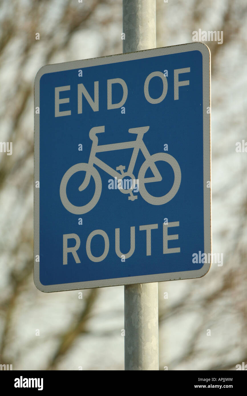 Cycle Path Sign Stock Photo - Alamy