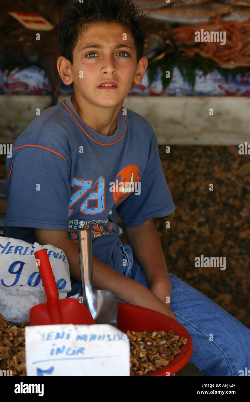 Turkish boy at local store. Istanbul.Turkey Stock Photo - Alamy