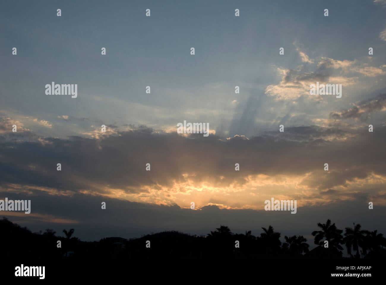 sunset in Mexico Stock Photo - Alamy