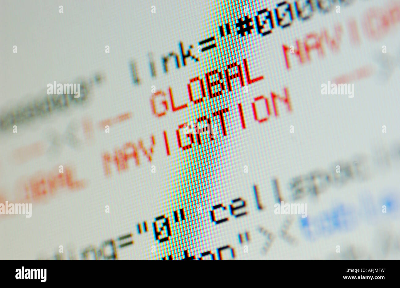 html text on computer screen Stock Photo - Alamy