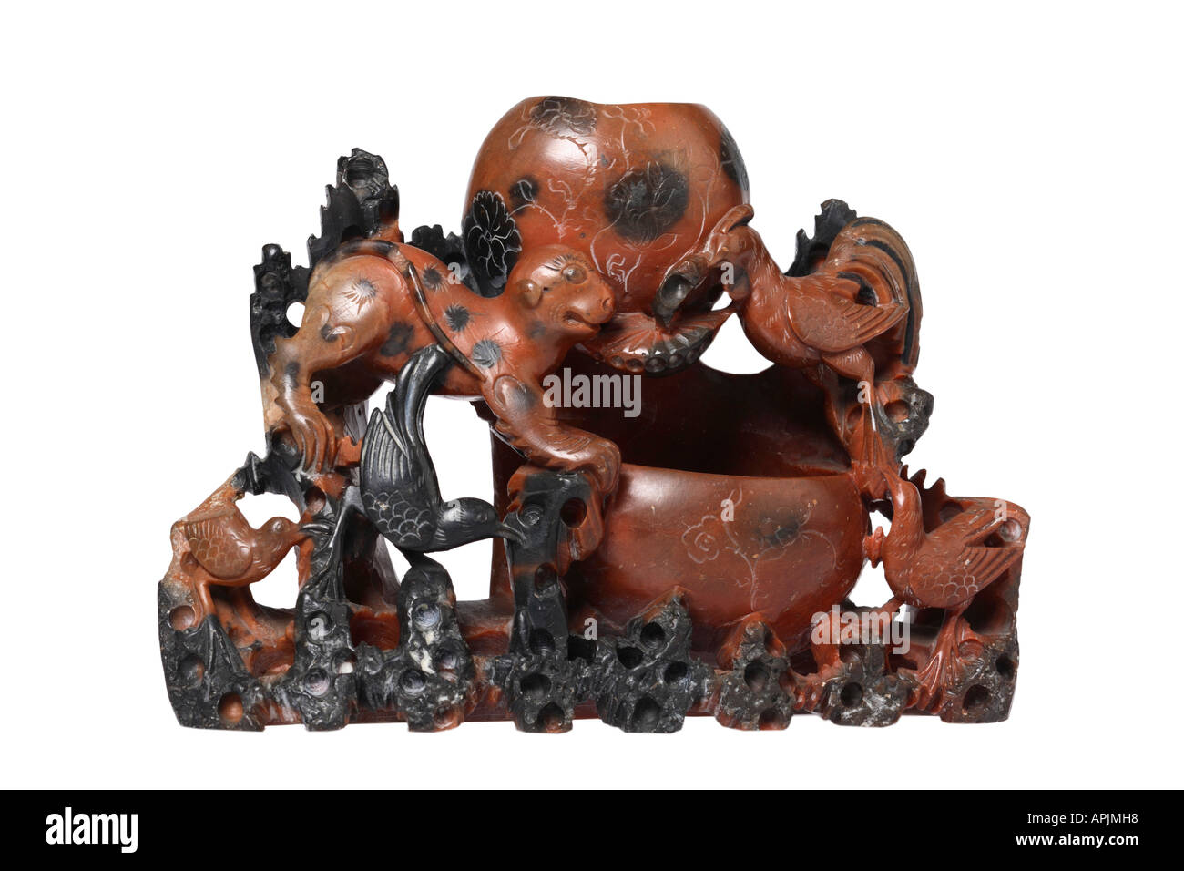 Chinese Carved Ink Well Stock Photo - Alamy