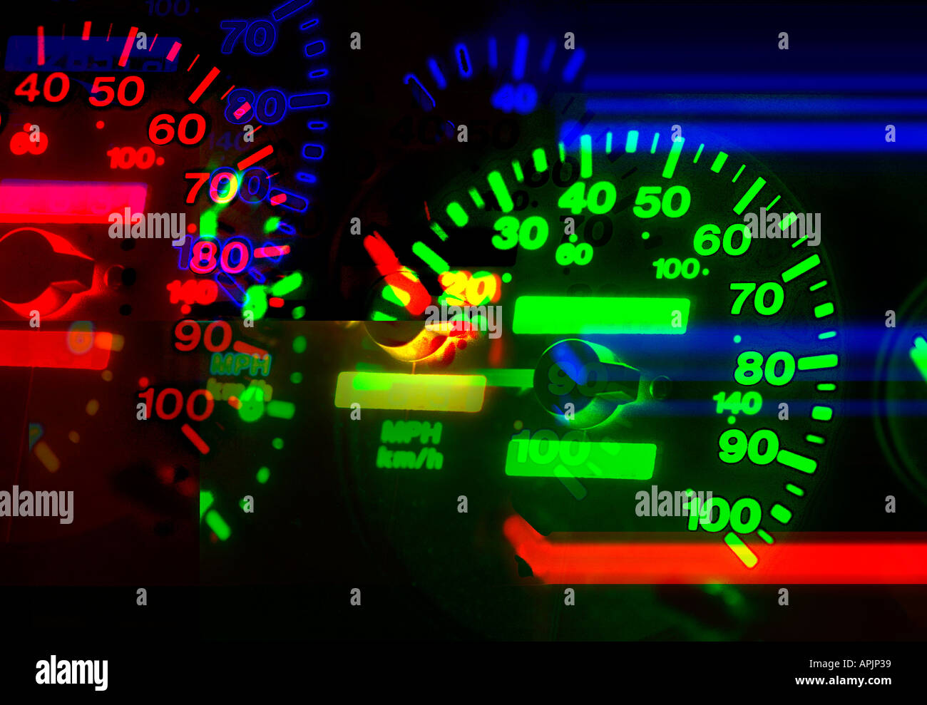 abstract view of speedometer night Stock Photo - Alamy