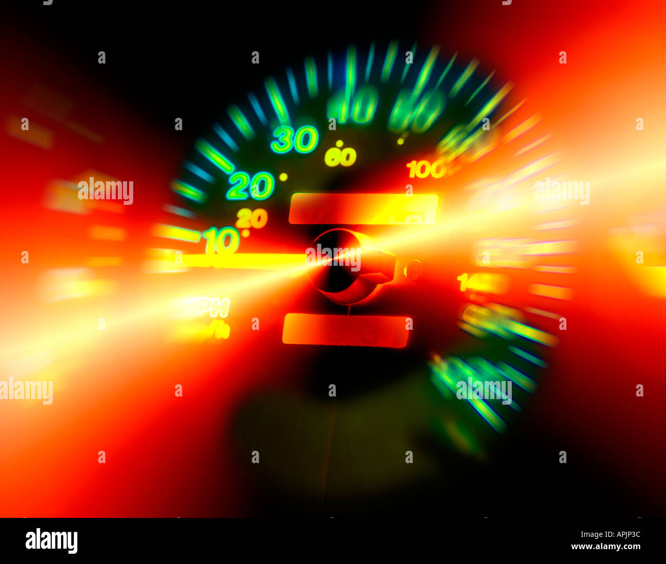 abstract view of speedometer night Stock Photo - Alamy