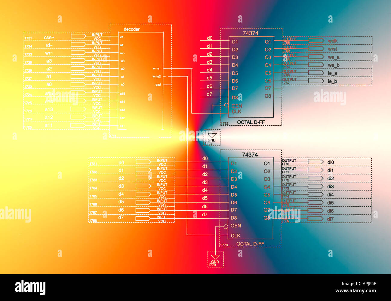 abstract view of computer electronic chart Stock Photo - Alamy