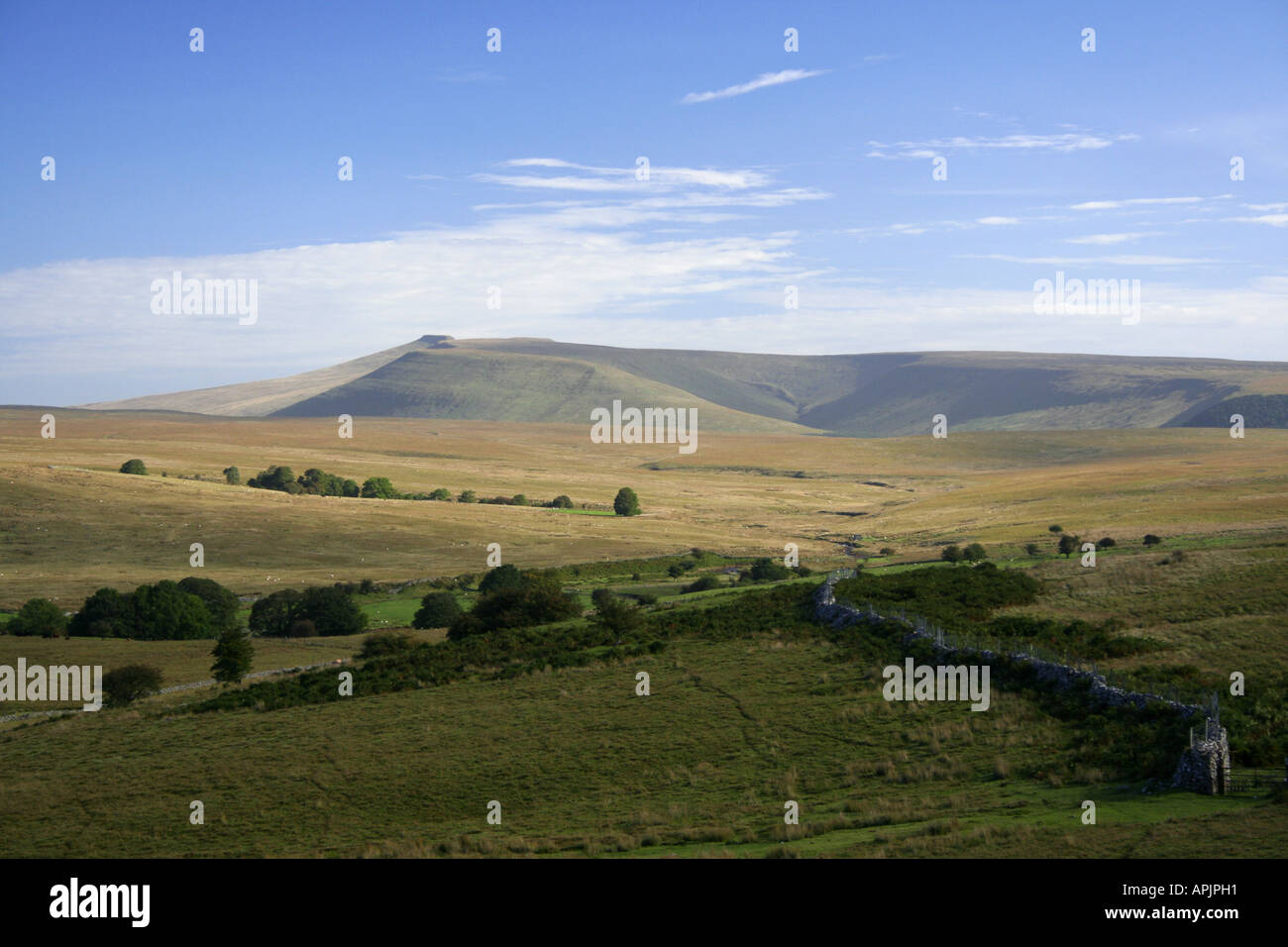 Corn Du Pen Y Fan from Afon Hepste Brecon Beacons Stock Photo - Alamy