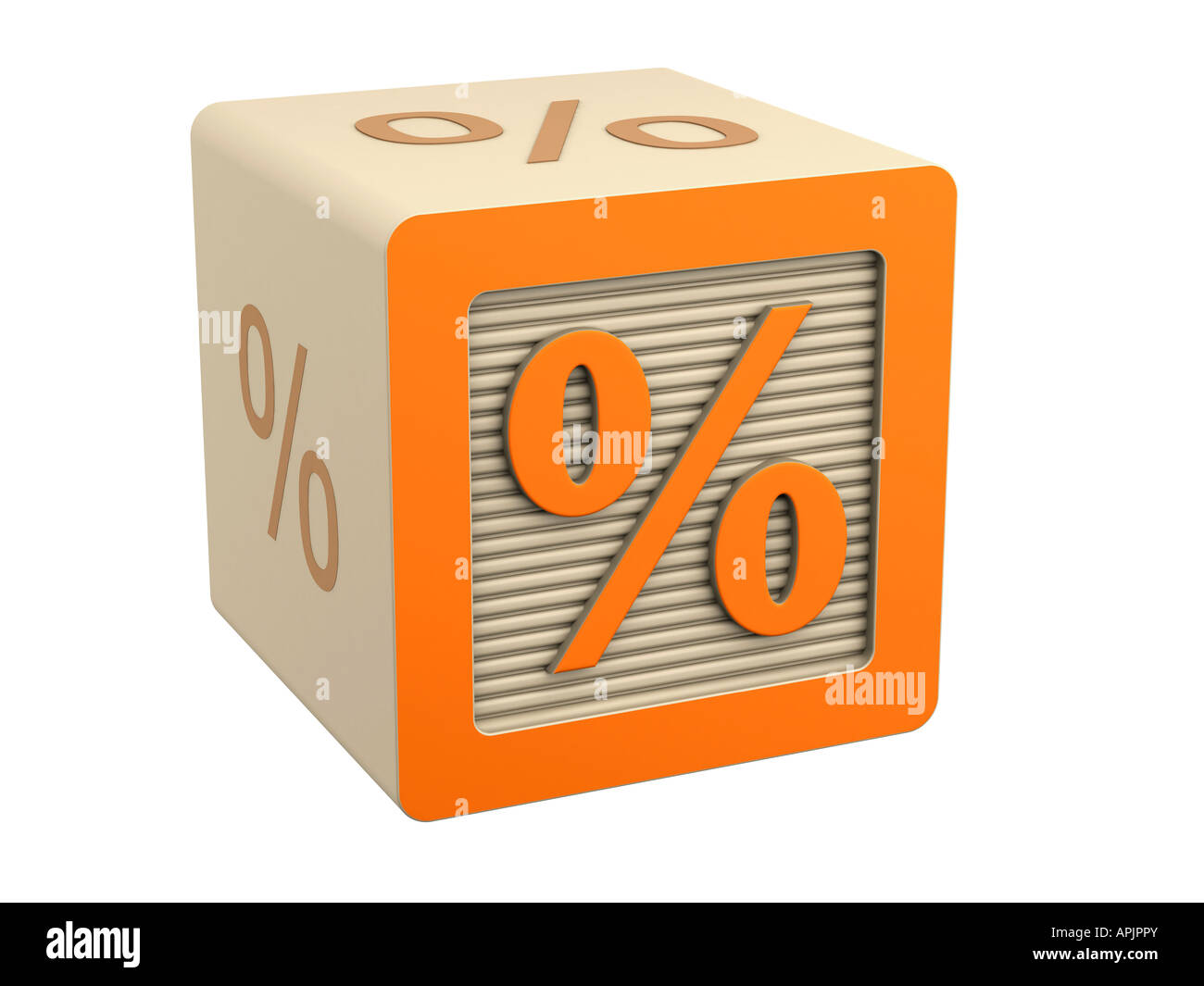 toy wooden block percent sign symbol Stock Photo - Alamy