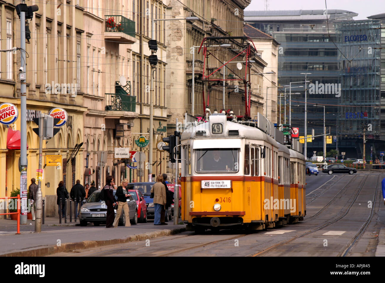 Trams in Budapest in Hungary Stock Photo - Alamy