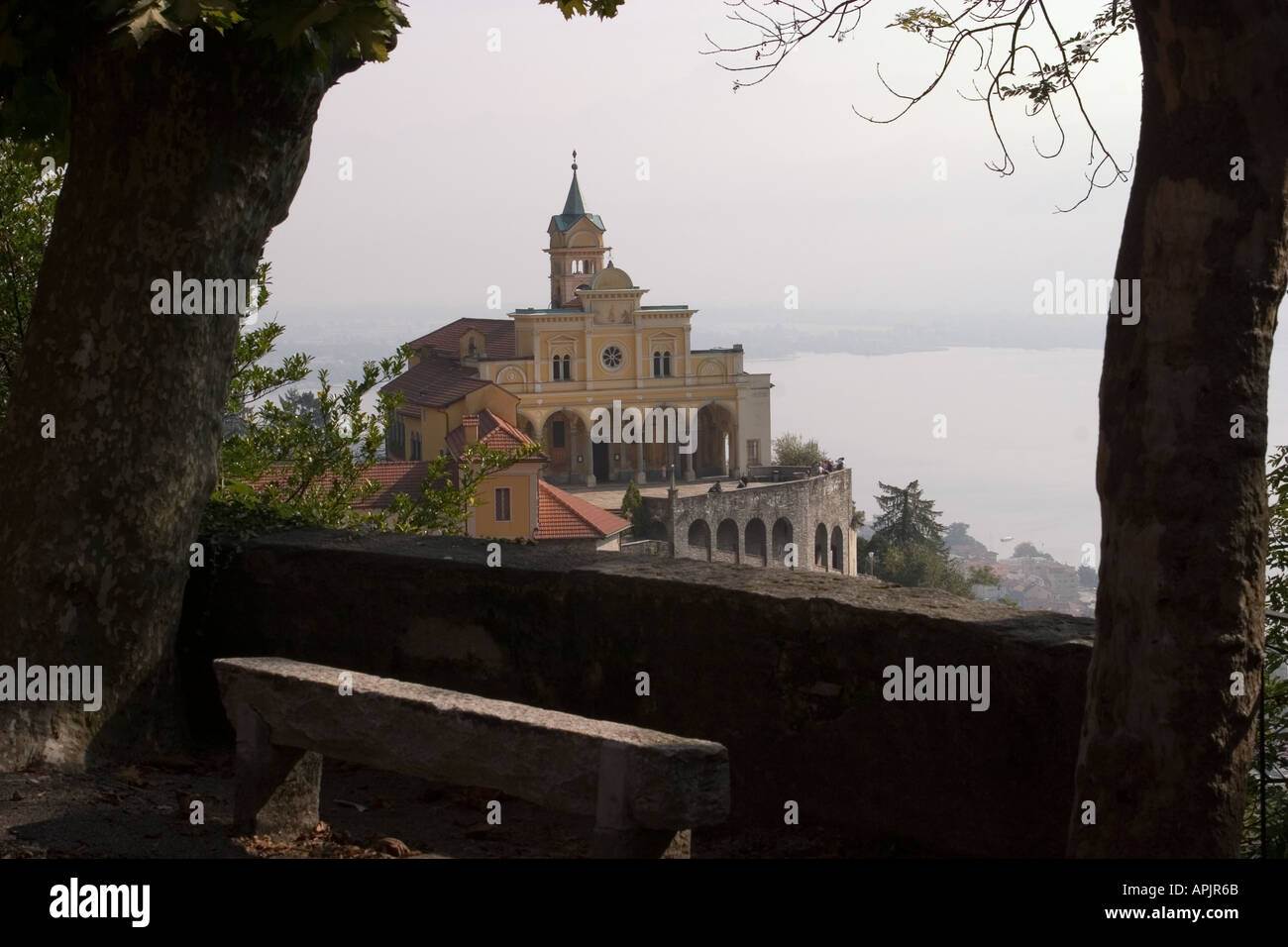 Church Madonna Del Sasso Locarno Switzerland Stock Photo - Alamy