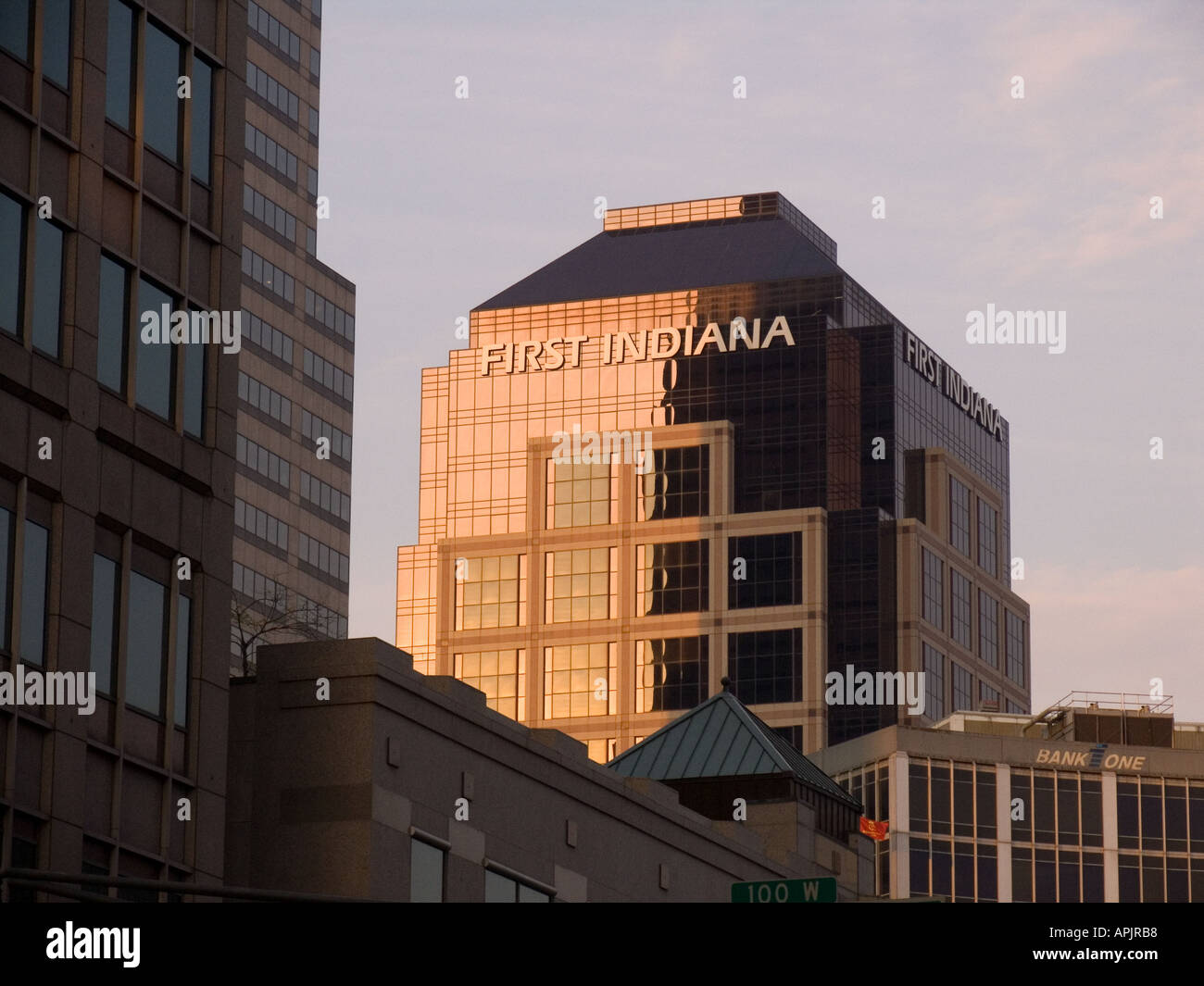 Office tower Downtown Indianapolis Indiana Stock Photo - Alamy