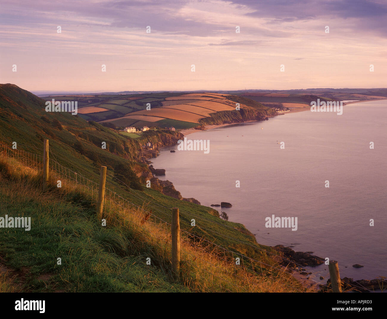 South Hams coastline Devon England UK looking from Start Point to the ...