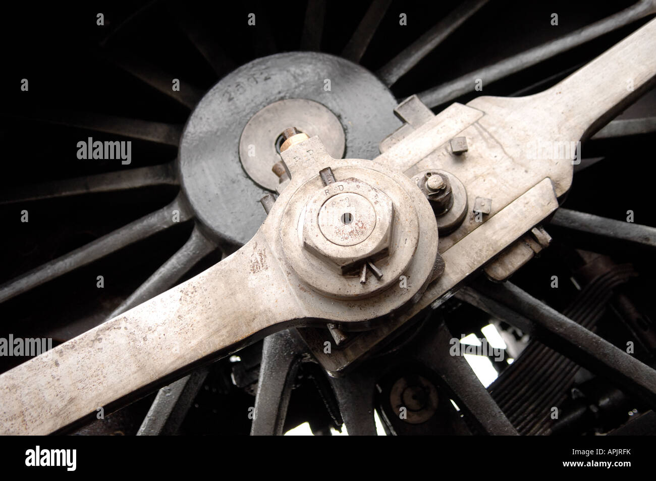 Large wheels of a steam engine Stock Photo - Alamy
