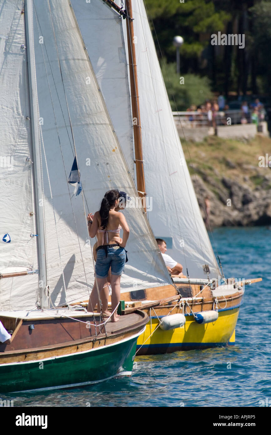 Two girls sailing hi-res stock photography and images - Alamy