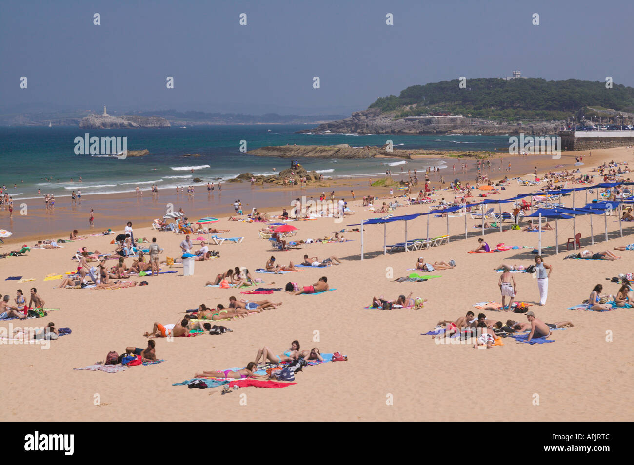 Beach at el Sardinero Santander Cantabria Spain Stock Photo - Alamy