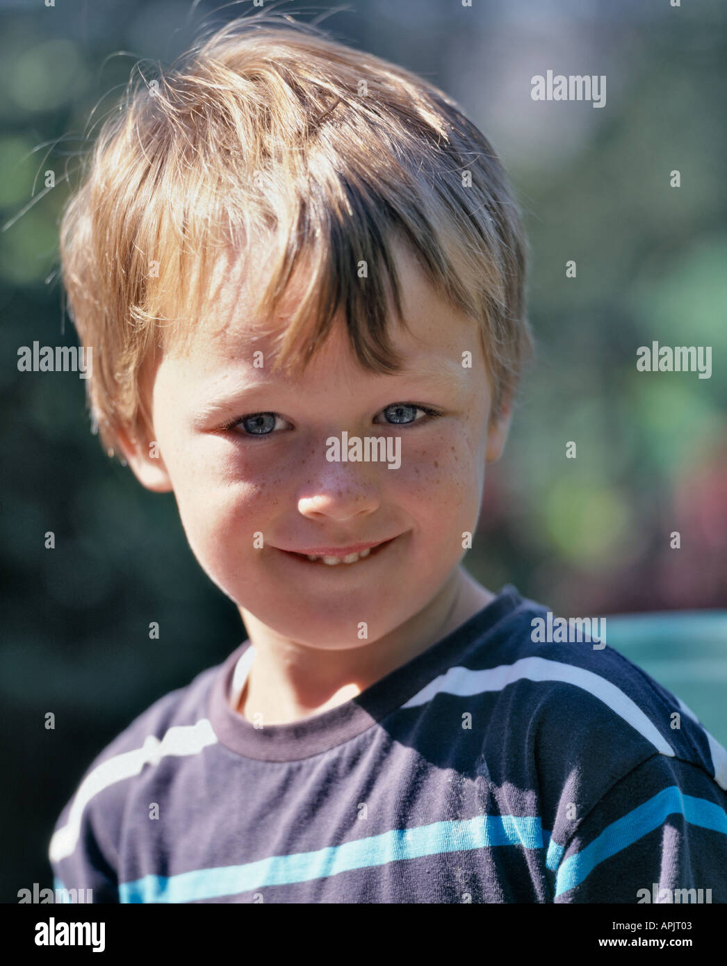 CAUCASIAN YOUNG BOY 9 YEARS OLD WITH FRECKLES SMILING Stock Photo - Alamy