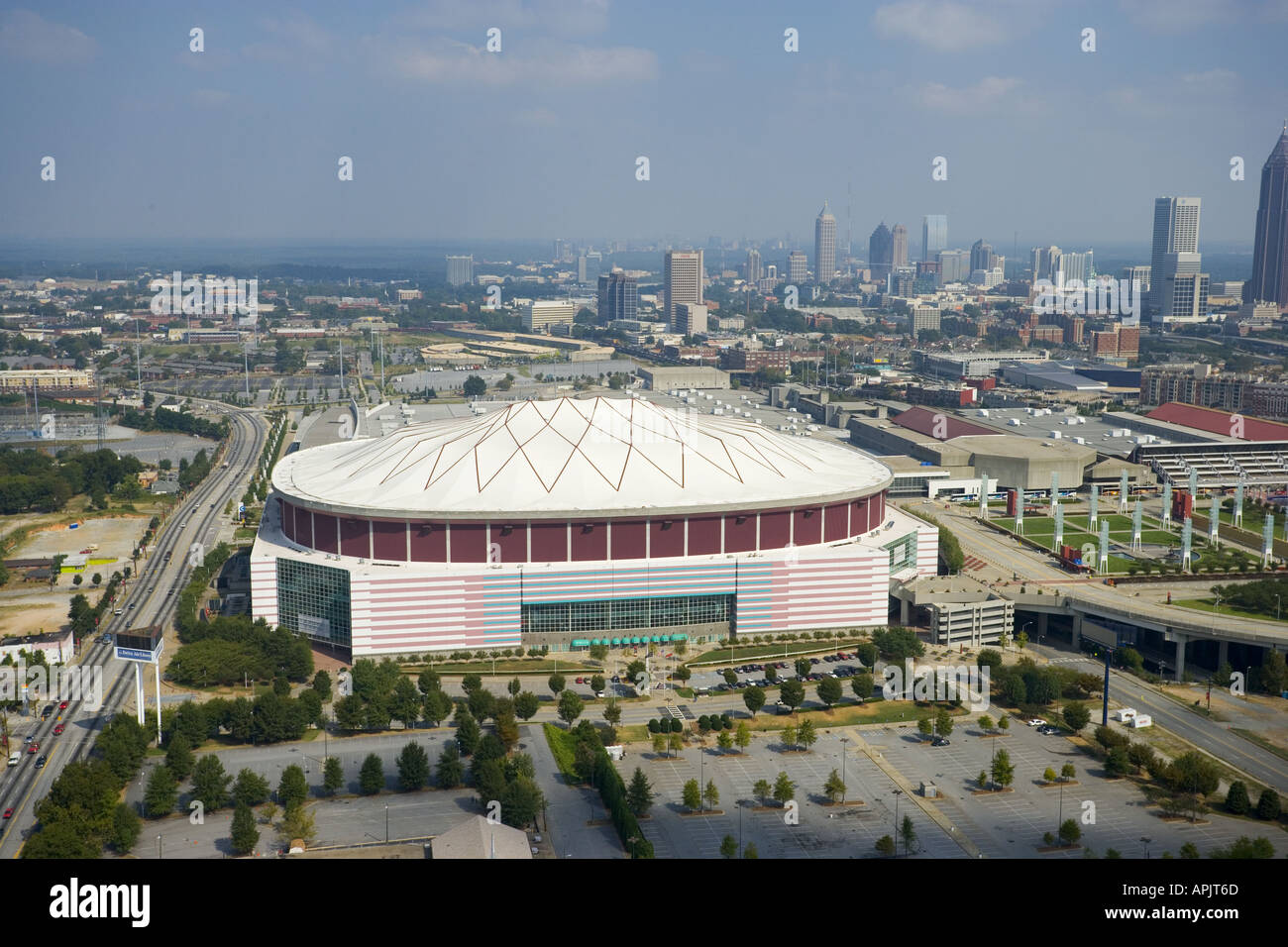 Aerial view of The Georgia Dome in Atlanta, Georgia Stock Photo - Alamy