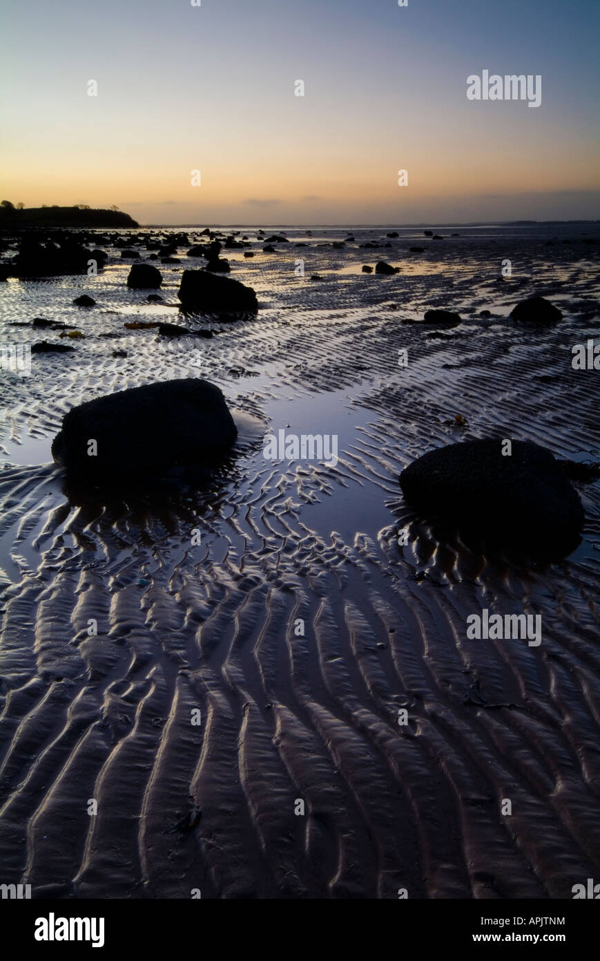 Dawn landscape of Strangford Lough Estuary Newtownards County Down ...