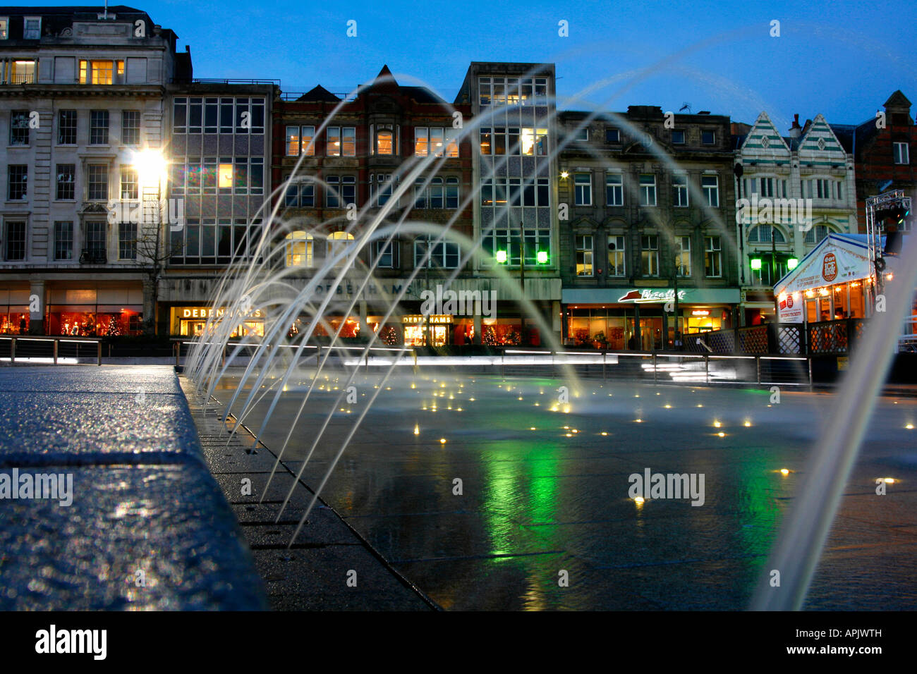 The fountains seen here are a focus point for the new Market square ...
