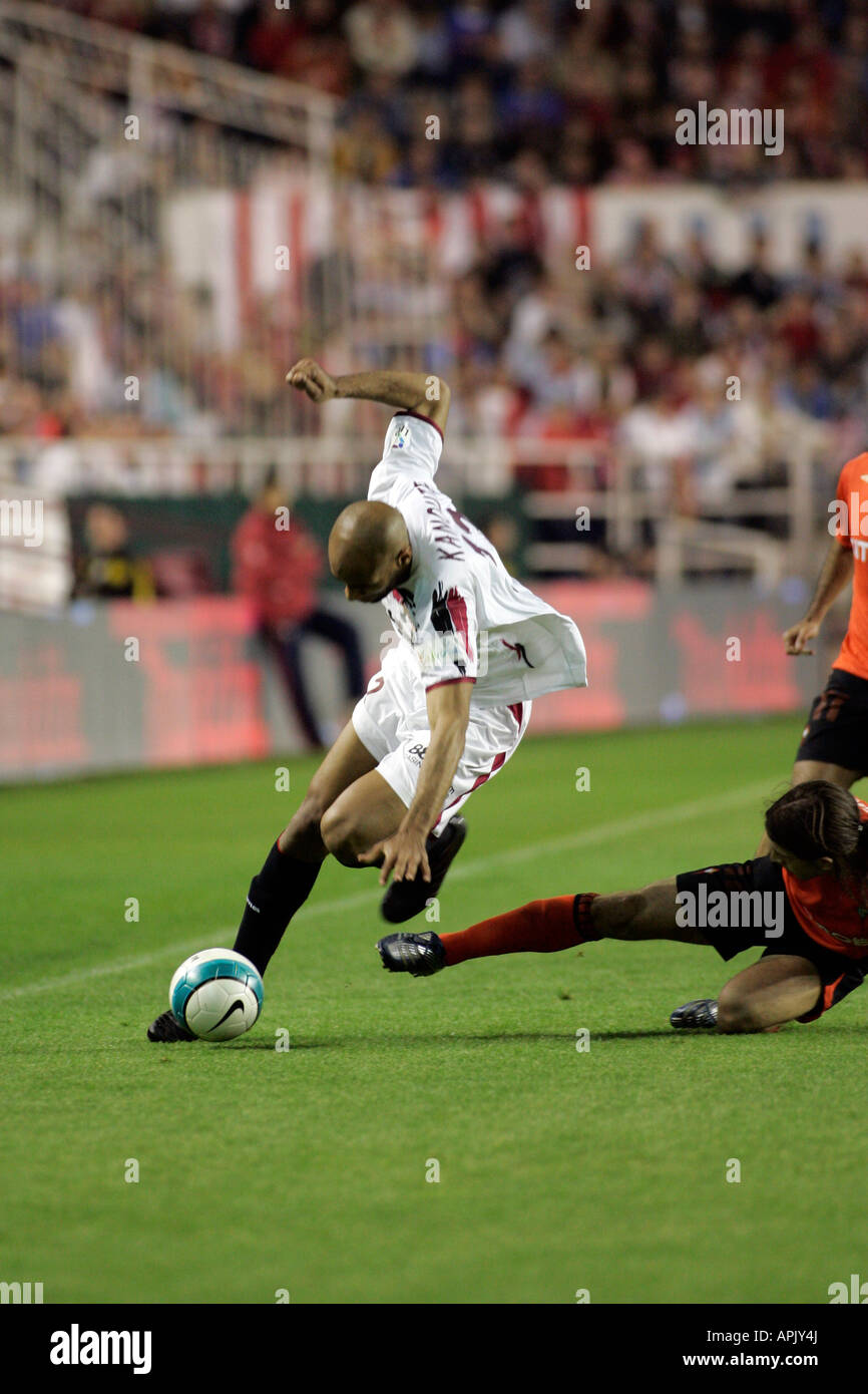 Tackle on Kanoute Stock Photo - Alamy