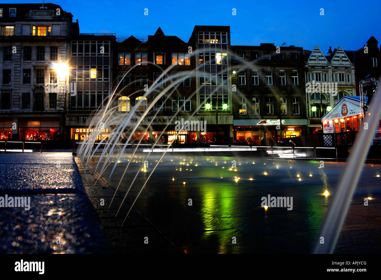 The fountains seen here are a focus point for the new Market square ...