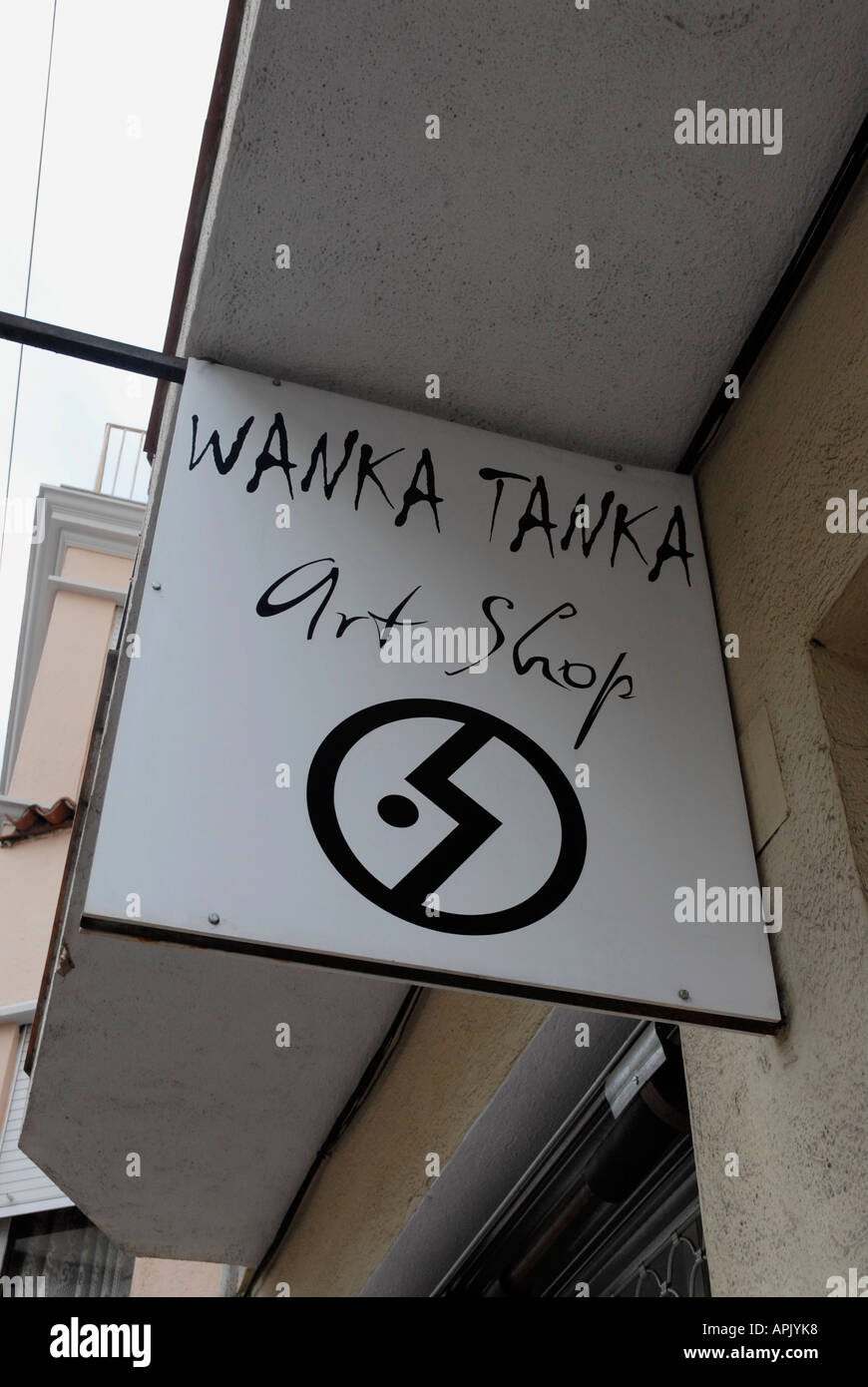 Wanka tanka art shop sign hi-res stock photography and images - Alamy