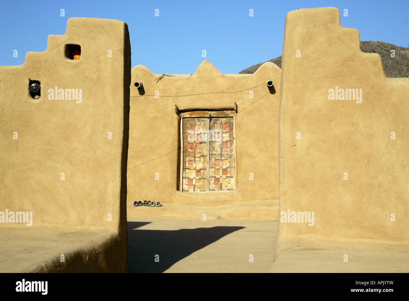 Traditionally constructed Rajasthan house, Near Jaisalmer, Rajasthan ...