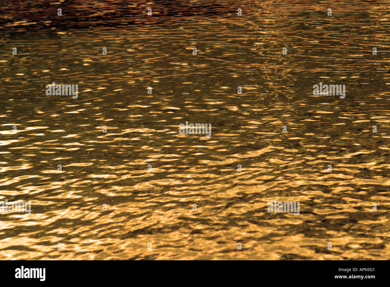 Sun reflecting on water surface Stock Photo - Alamy