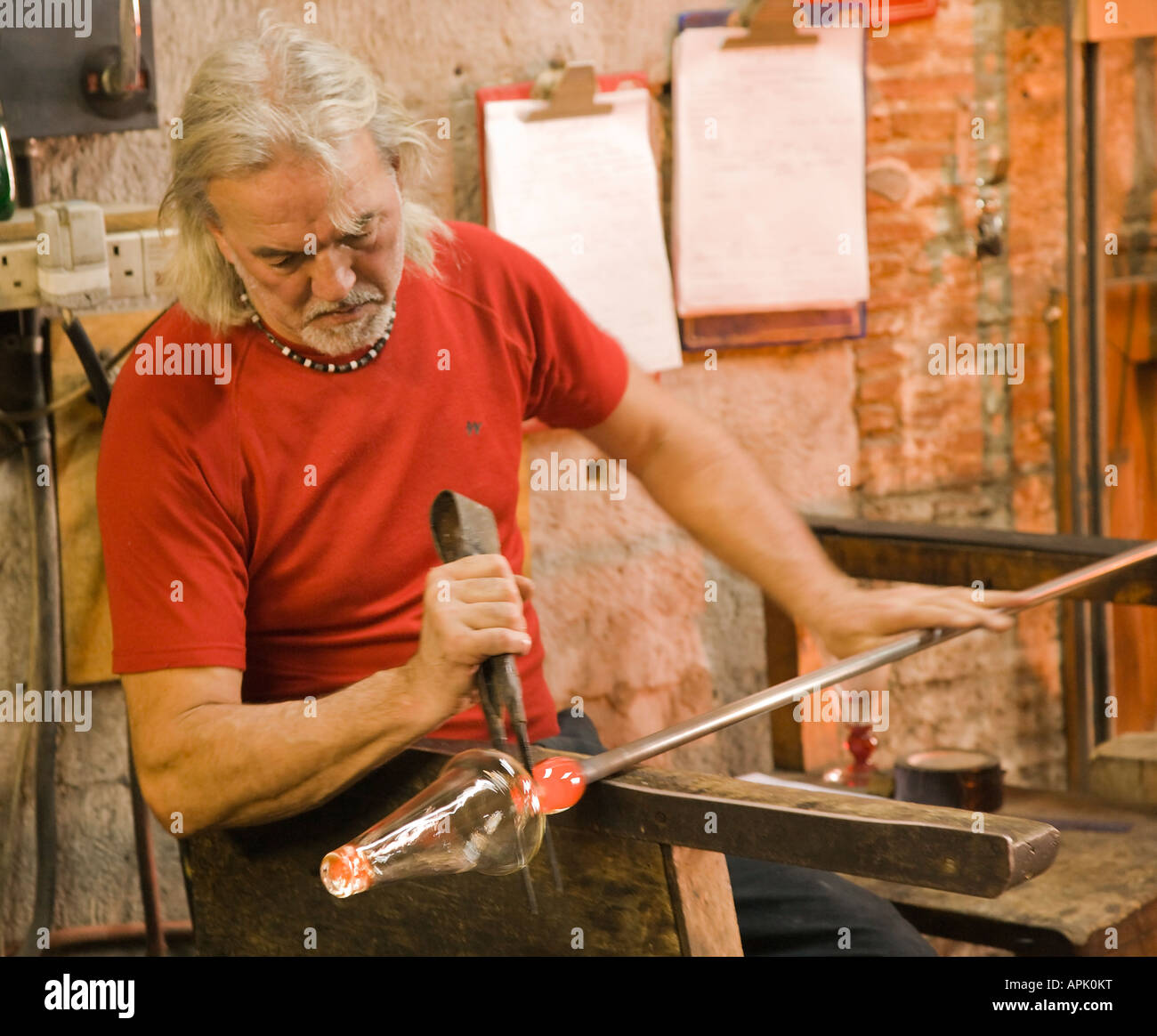 Gibraltar Making glass ware at Gibraltar Crystal in Casemates Square ...