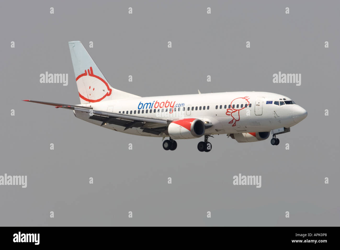 Aeroplane commercial passenger civil aviation BMI Baby Boeing 737 Stock ...