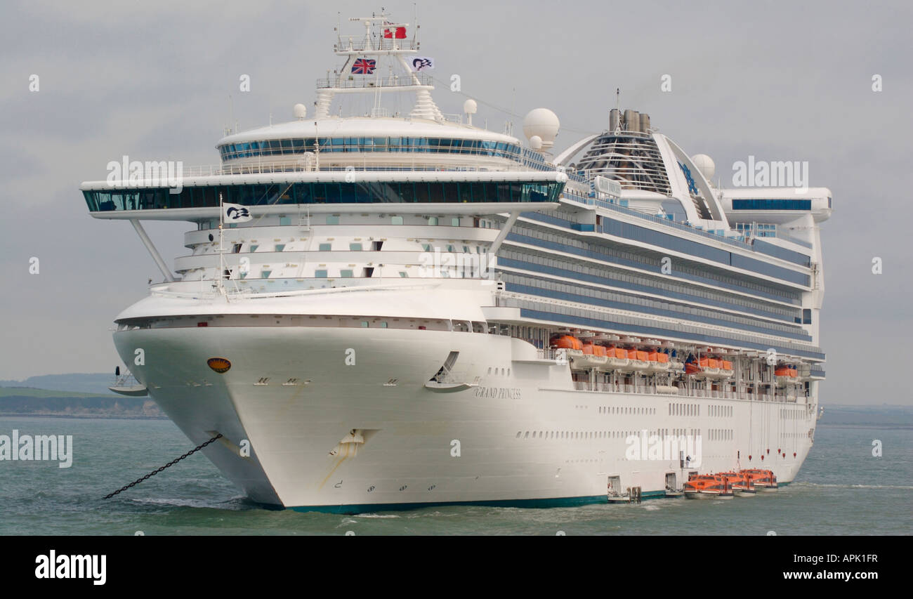 Cruise Ship Grand Princess Holyhead Port Stock Photo - Alamy