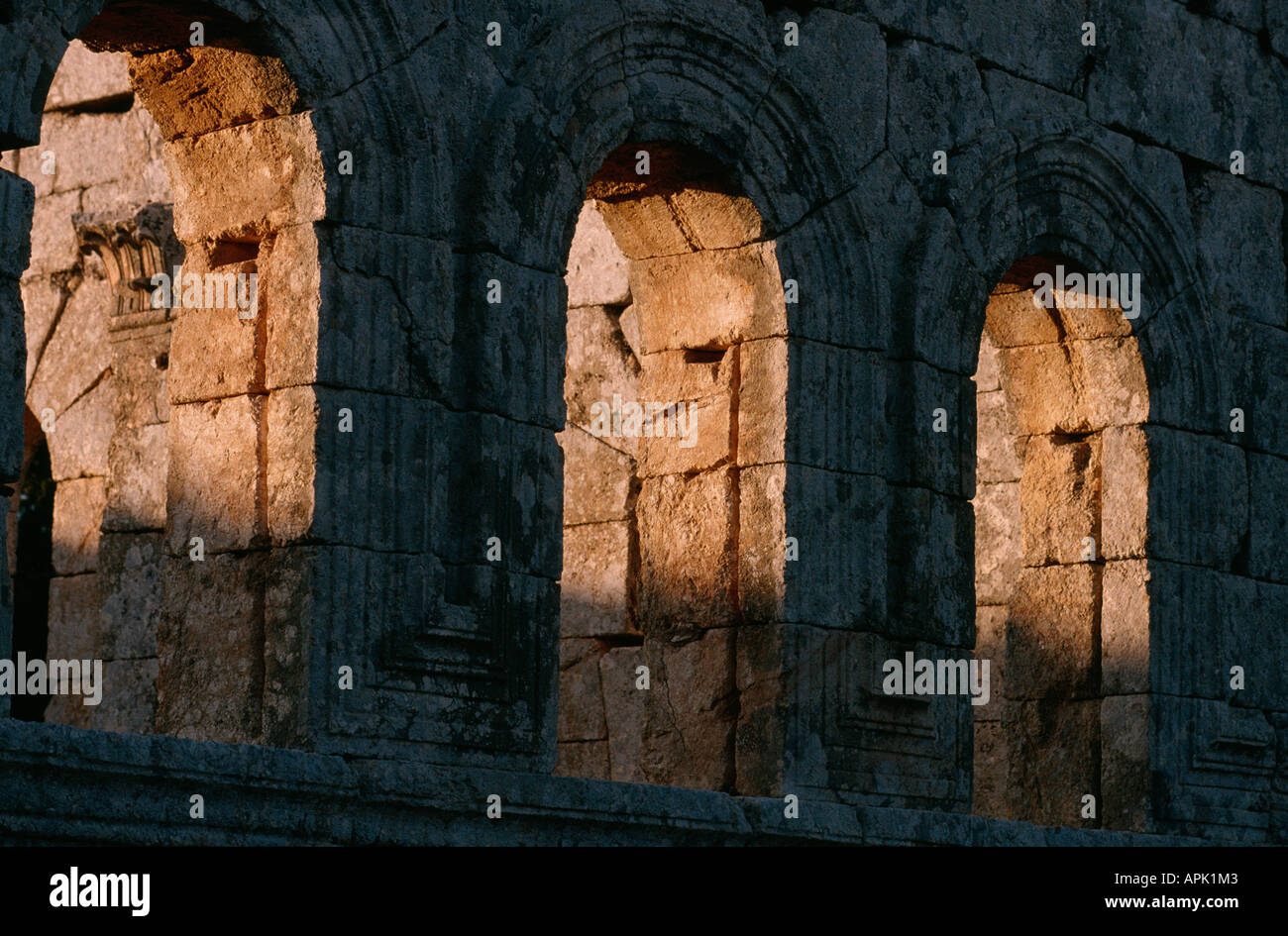 Windows in the Church of St. Simeon, near Aleppo, Syria Stock Photo - Alamy