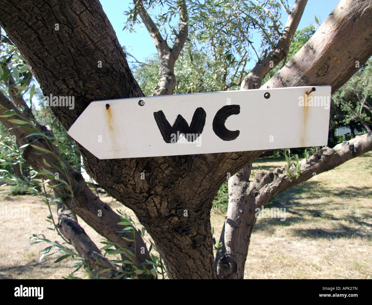 wc sign in athens, greece Stock Photo - Alamy