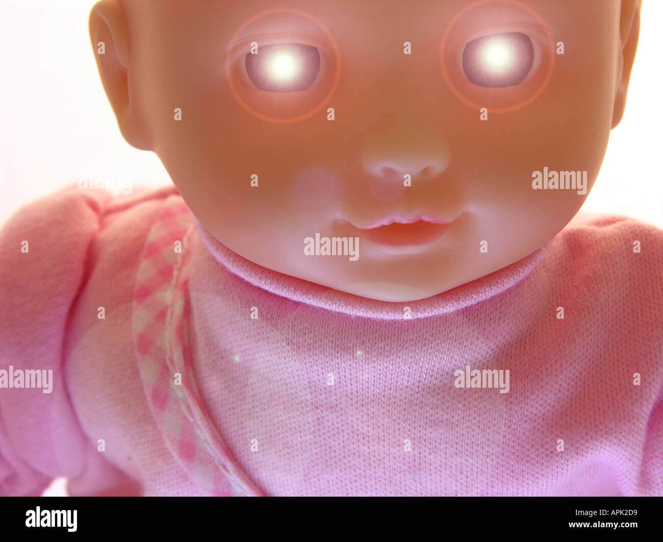 Glowing Eyes Doll Stock Photo - Alamy