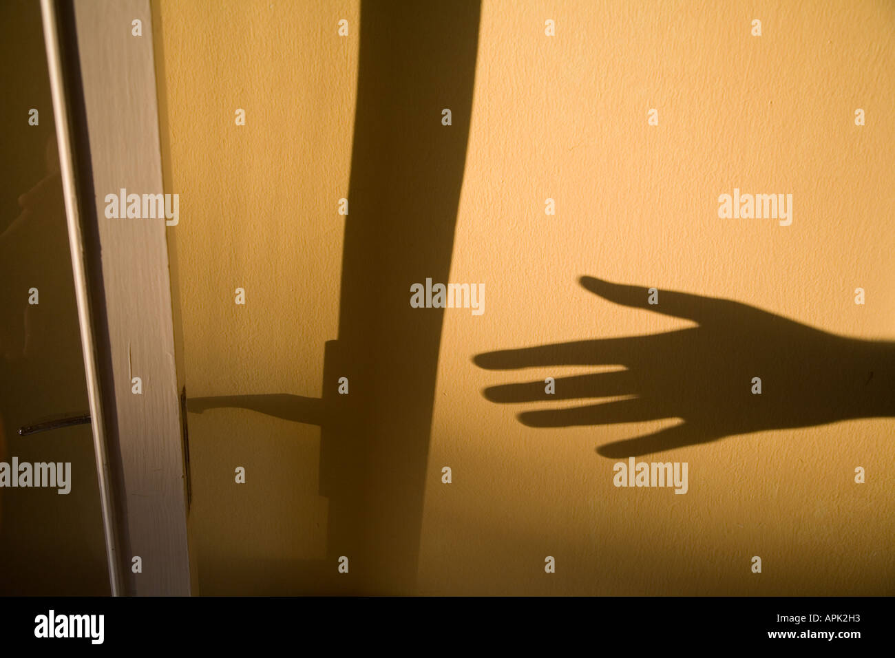 Graphic image of a hand s shadow Stock Photo - Alamy