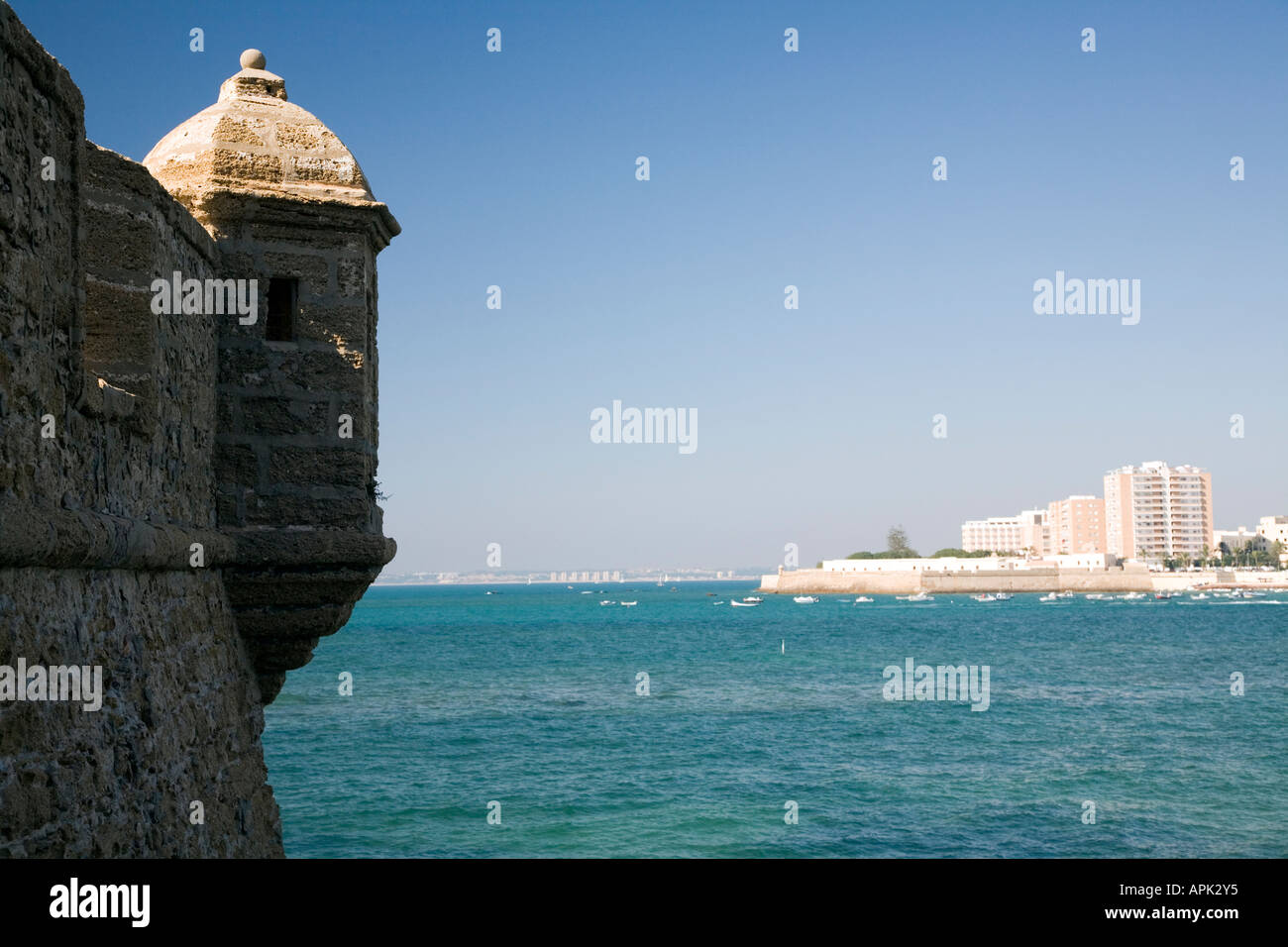 San Sebastian Castle in City of Cadiz, Spain Stock Photo - Alamy