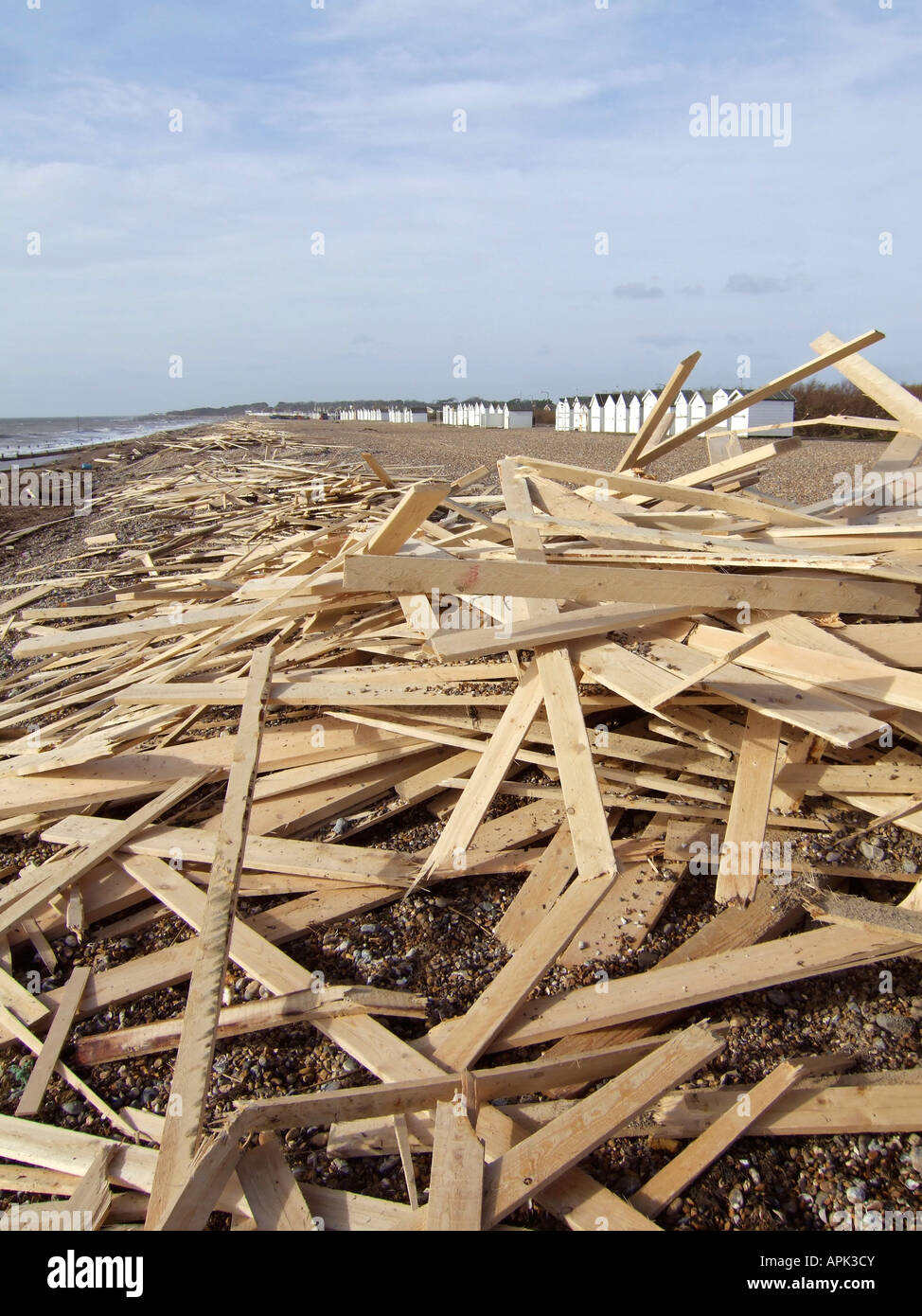 Wood washed up on the beach at worthing hi-res stock photography and ...