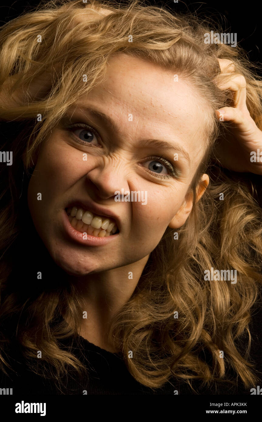 Woman snarling hi-res stock photography and images - Alamy