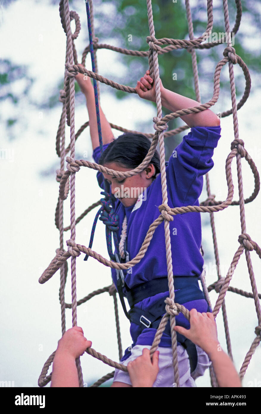 Ropes course ladder hi-res stock photography and images - Alamy