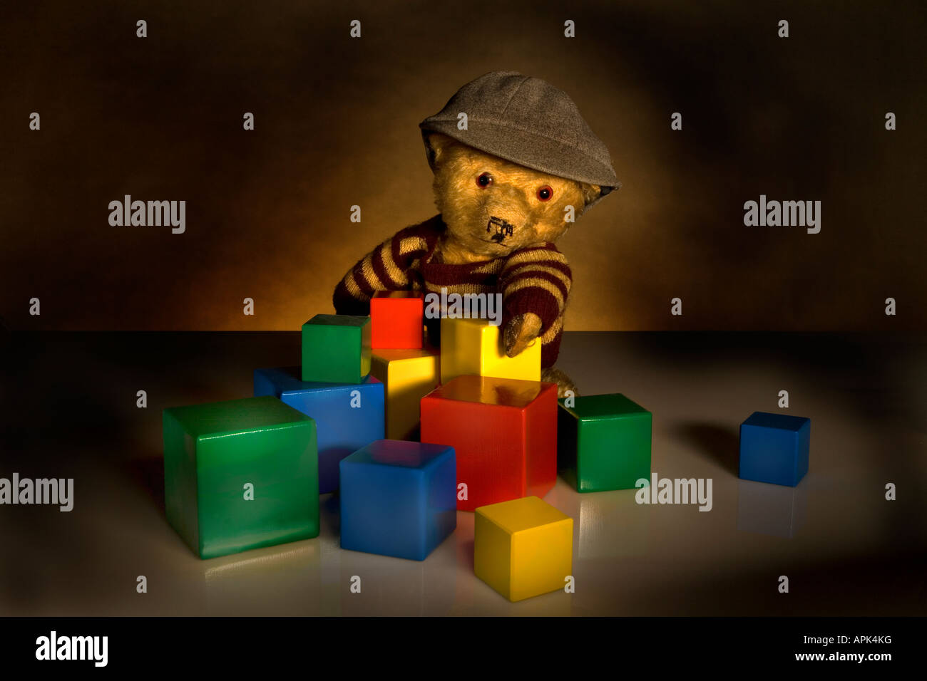Teddy bear in hat Stock Photo - Alamy