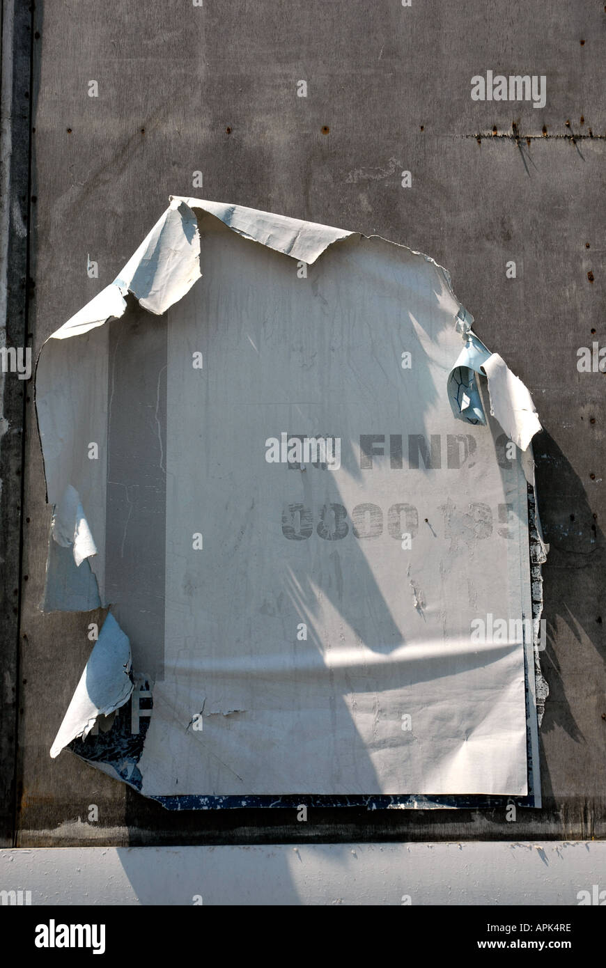 Derelict billboard in Stratford London Stock Photo - Alamy