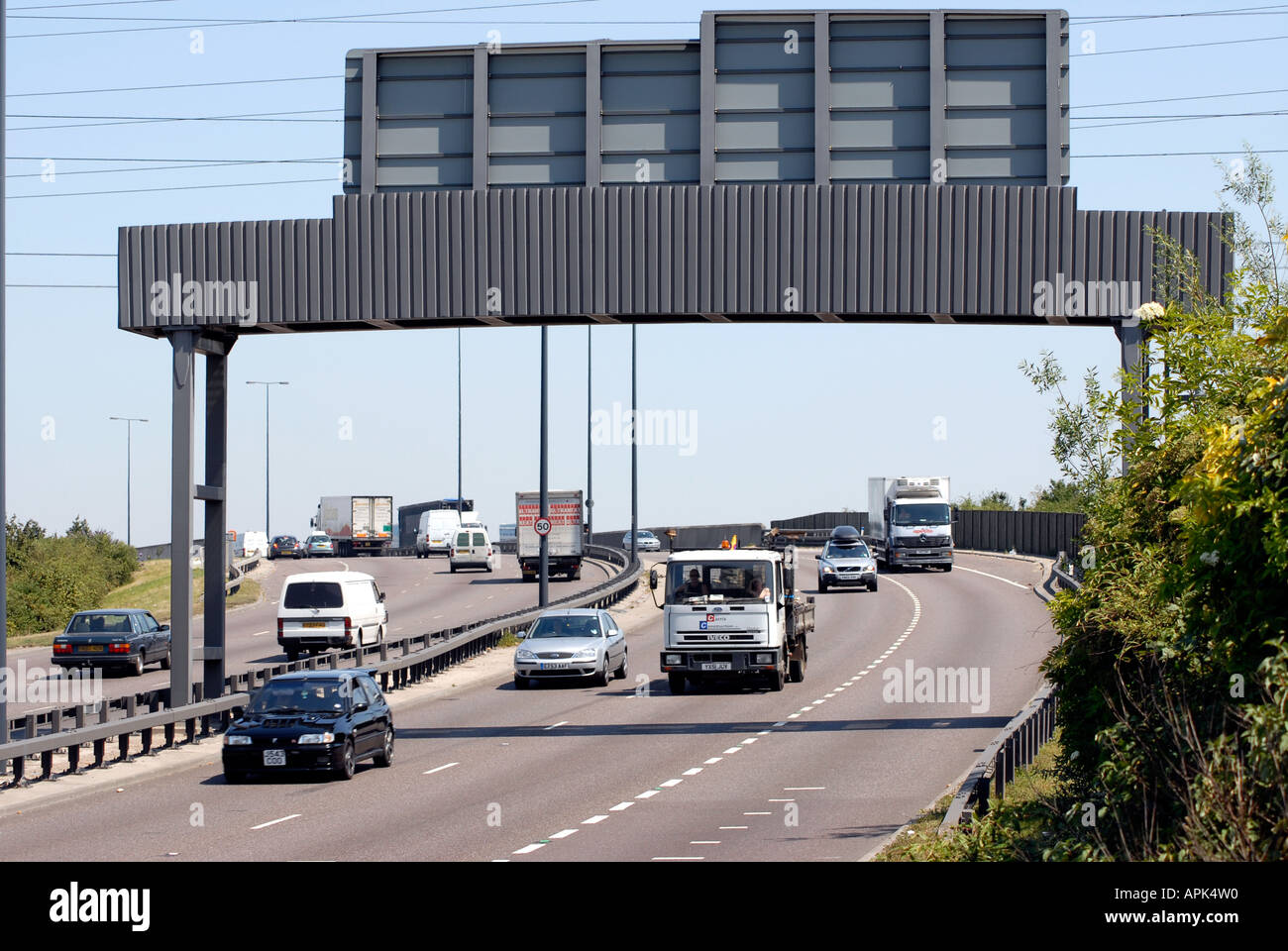 Traffic on the A12 trunk road Stratford London Stock Photo - Alamy