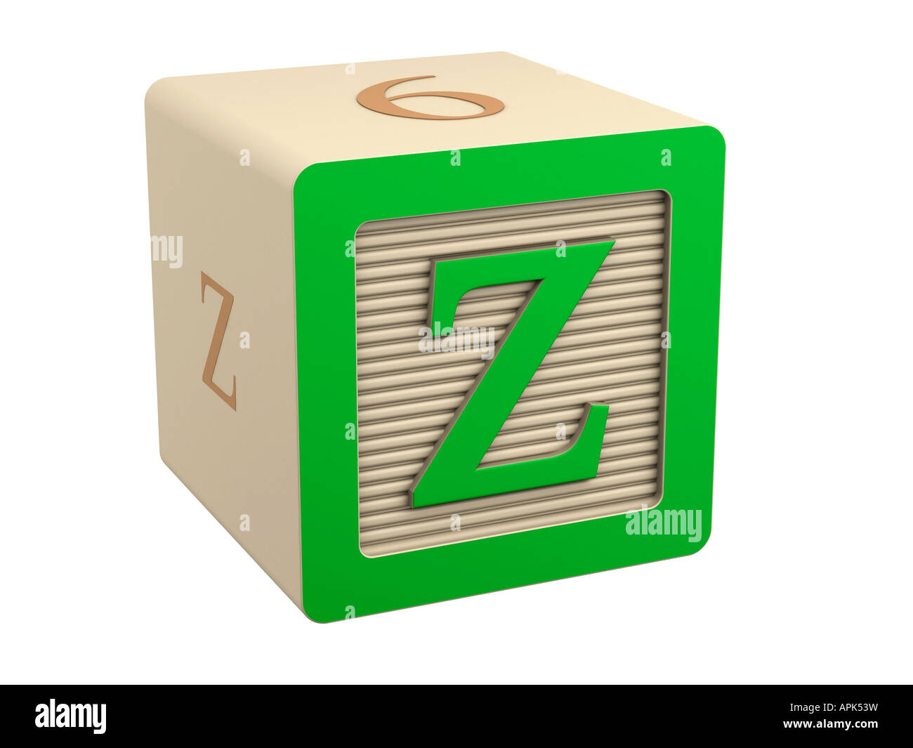 toy wooden block Z green Stock Photo - Alamy