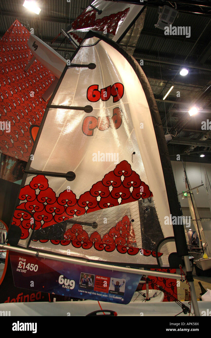 Launch of the Bug Laser Performance sail sailing dingy Stock Photo - Alamy