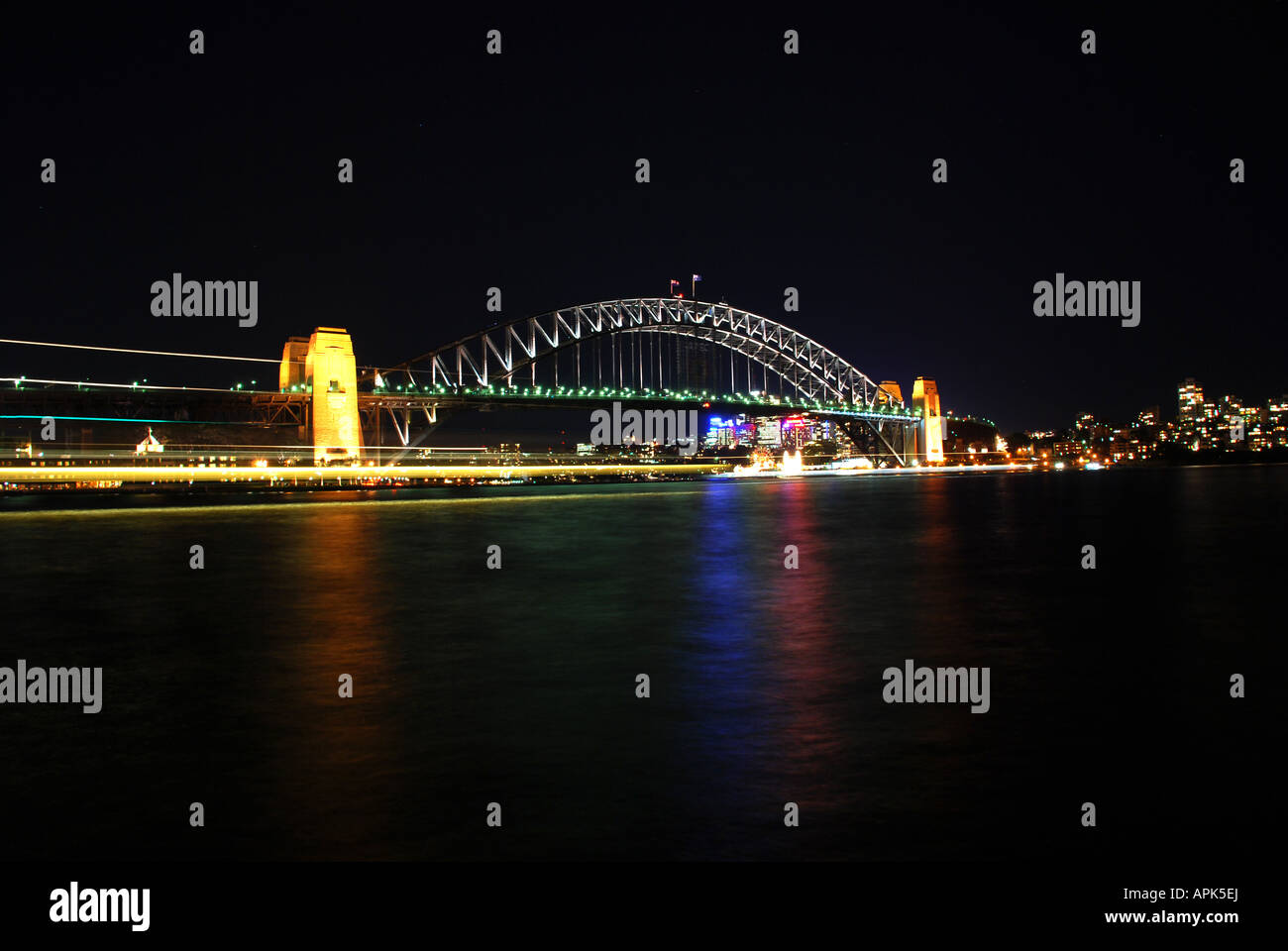 Sydney harbour bridge at night hi-res stock photography and images - Alamy