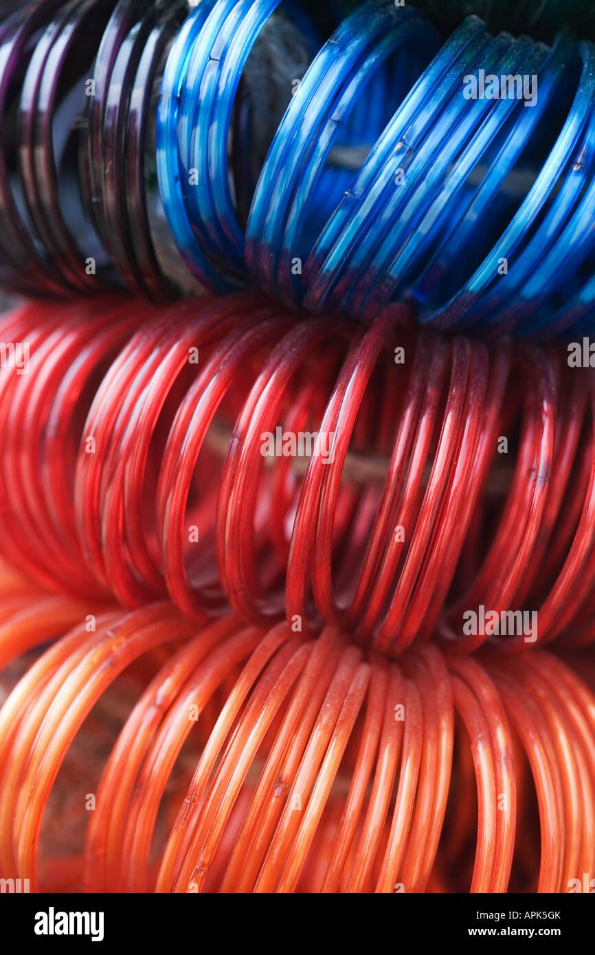 Coloured india glass bangles Stock Photo - Alamy