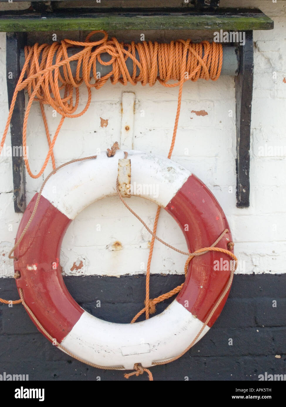 Life belt, Scarborough Lighthouse Stock Photo - Alamy