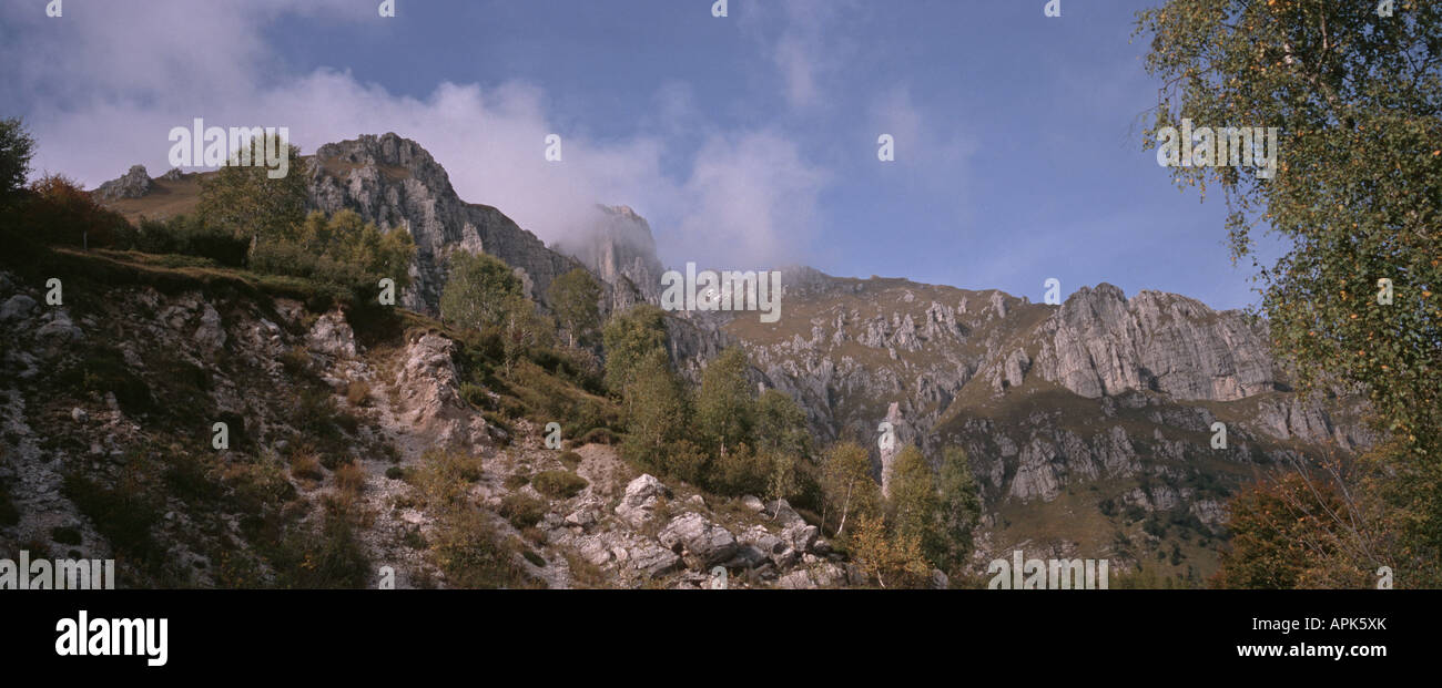 the Grigna Meridionale mountains Valsassina Lecco province Lombardy ...